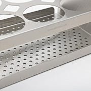 Cleanroom Supply Holder; 304 Stainless Steel, 6-Compar™ent, Open Sides ...