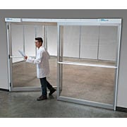 Door, Single; Tempered Glass, Powder-Coated Aluminum Frame, 36" W x 81 ...