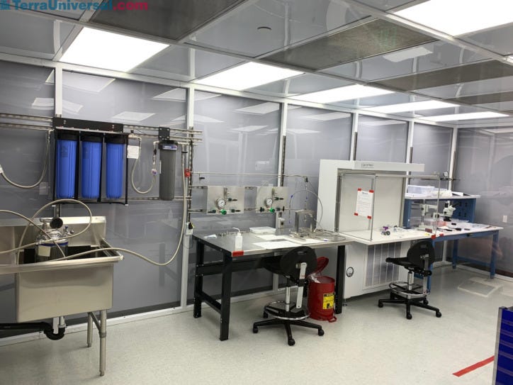 Cleanroom LED Light Panel with Integrated Emergency Battery