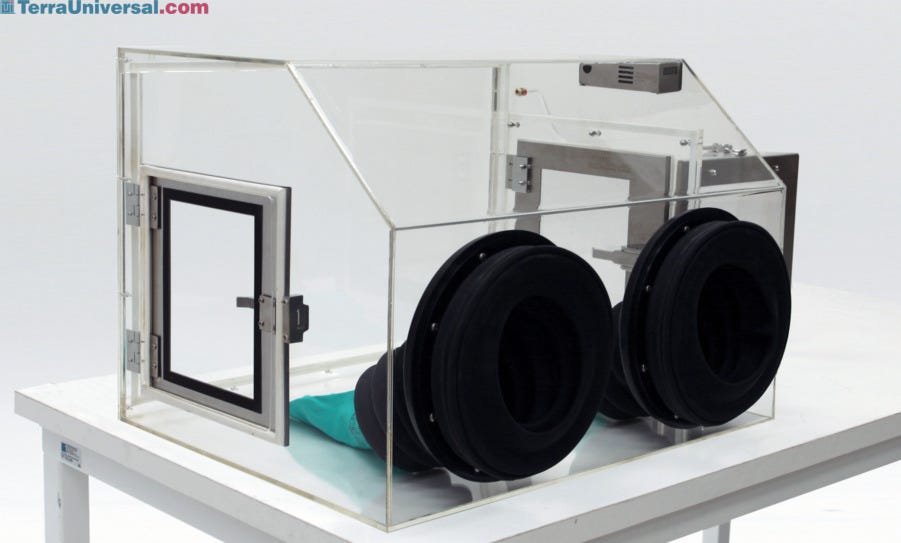 Glovebox; Smart Glovebox, Acrylic, 26" W x 20" D x 18" H, 120/240 V ...