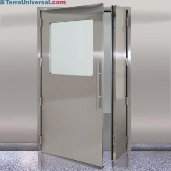 Pre-Hung Manual Swing doors, CleanSeam 304 or 316 Stainless Steel ...