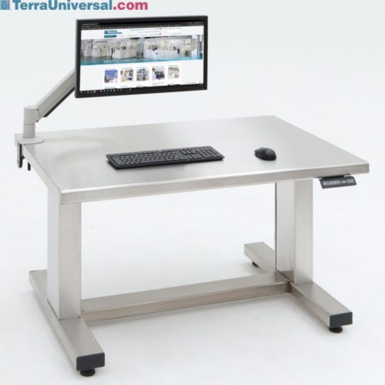 ErgoHeight Electric Height Adjustable Cleanroom Workstations | Terra ...