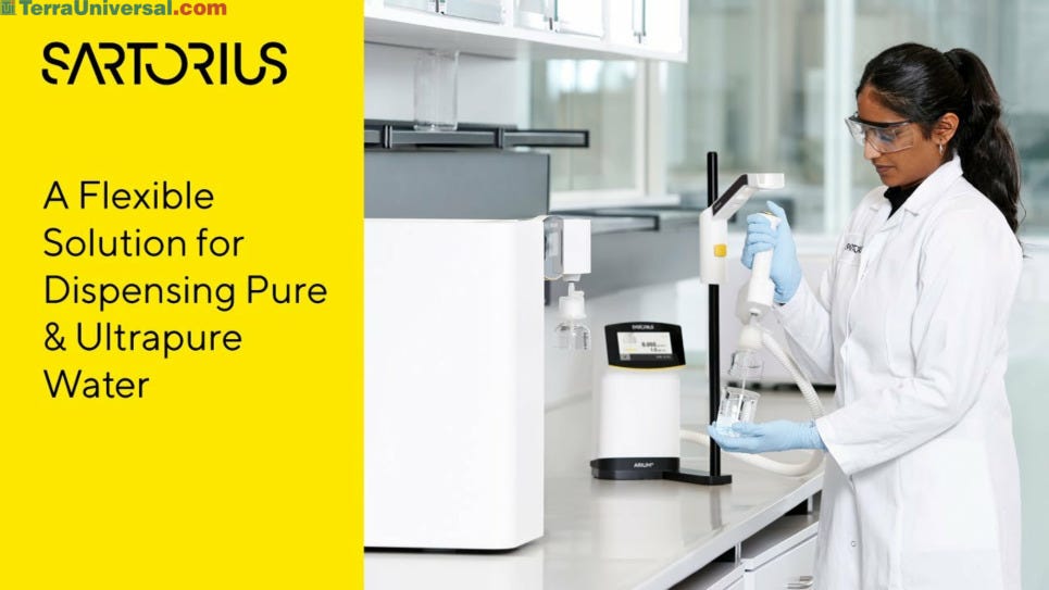 Sartorius wall-mount Arium Smart Station Pure Water Remote Dispenser