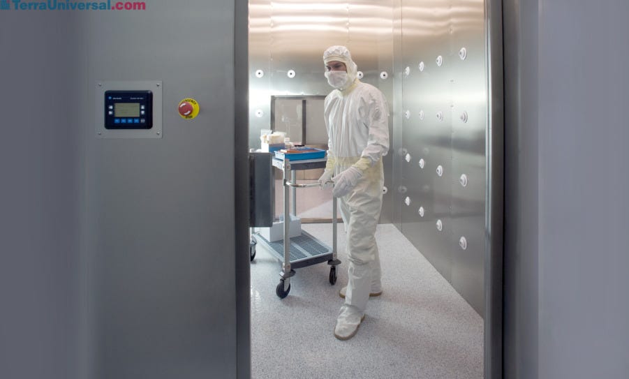 Cleanroom Air Showers and Tunnels