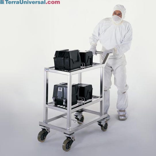 Ultra-Clean Stainless Steel Wafer Box Cleanroom Carts
