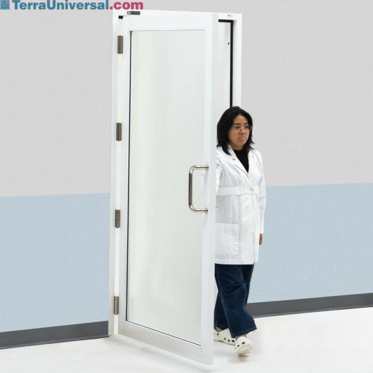 Swing Door with Powder-Coated Aluminum Door Frame