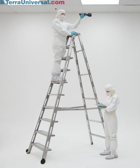 Cleanroom Ladders, Stairs, Step Stools, and Work Platforms
