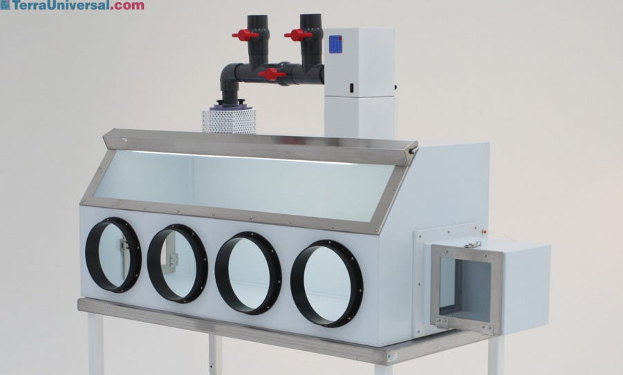 Plastic Filtered Glove Box Isolators, Adjustable Flow