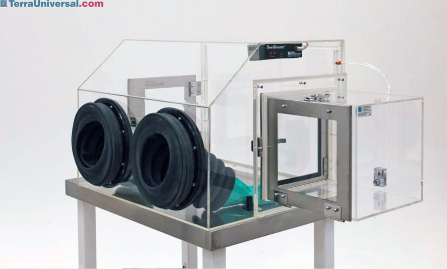 Glovebox; Smart Glovebox, Acrylic, 26" W x 20" D x 18" H, 120/240 V ...