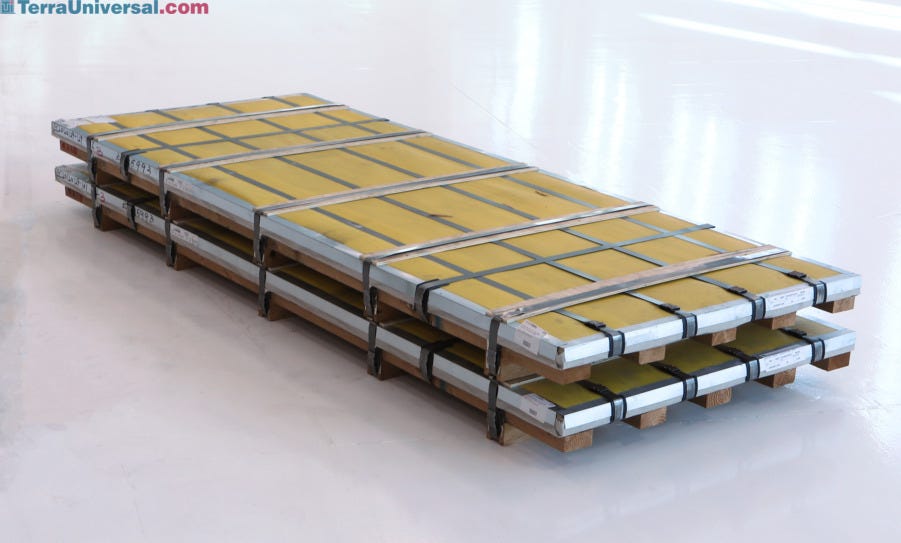 Cold Rolled Steel Sheet; 24 GA, 4' x 12', Paint Lock, Electro ...