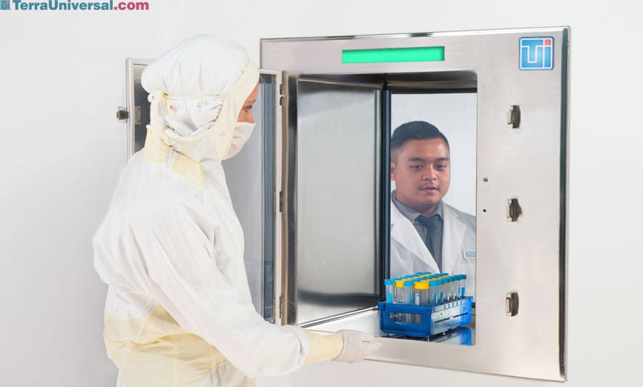 90 Degree Corner Cleanroom Passthrough