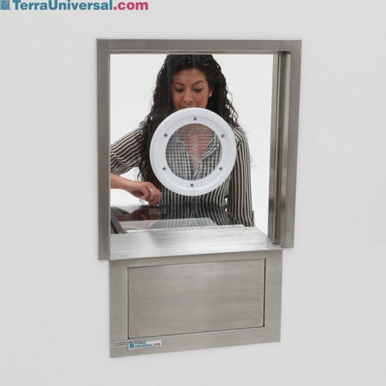 Pass-Through; Convenience Window, Horizontal Sliding, 12" W x 12" H ...