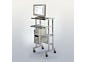 Cart; Cleanroom, Computer, Stainless Steel, 25.8" W x 17" D x 45" H 9600-19