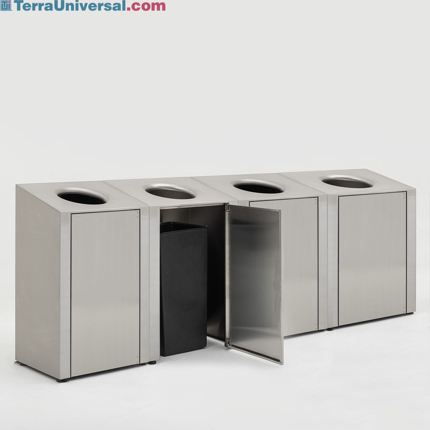 Waste Bin; BioSafe®, 22" W x 17" D x 37" H, 21 gal x 1, 304 Stainless ...