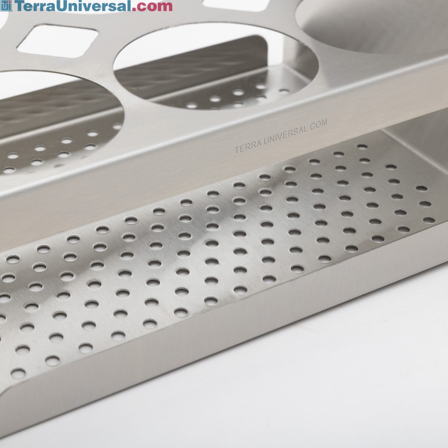 Cleanroom Supply Holder; 304 Stainless Steel, 6-Compar™ent, Open Sides ...