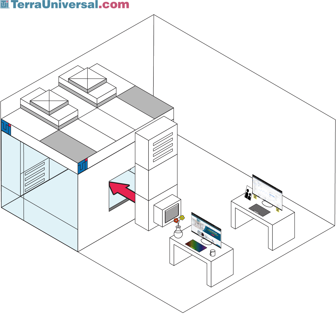 Cleanroom Air Conditioning Module; AC/Dehumidifier/RH Control , 48,000 ...