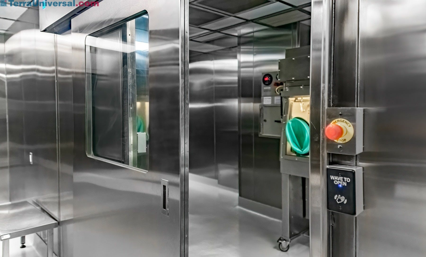 External Mount Automatic Sliding Doors, Stainless Steel | Terra Universal