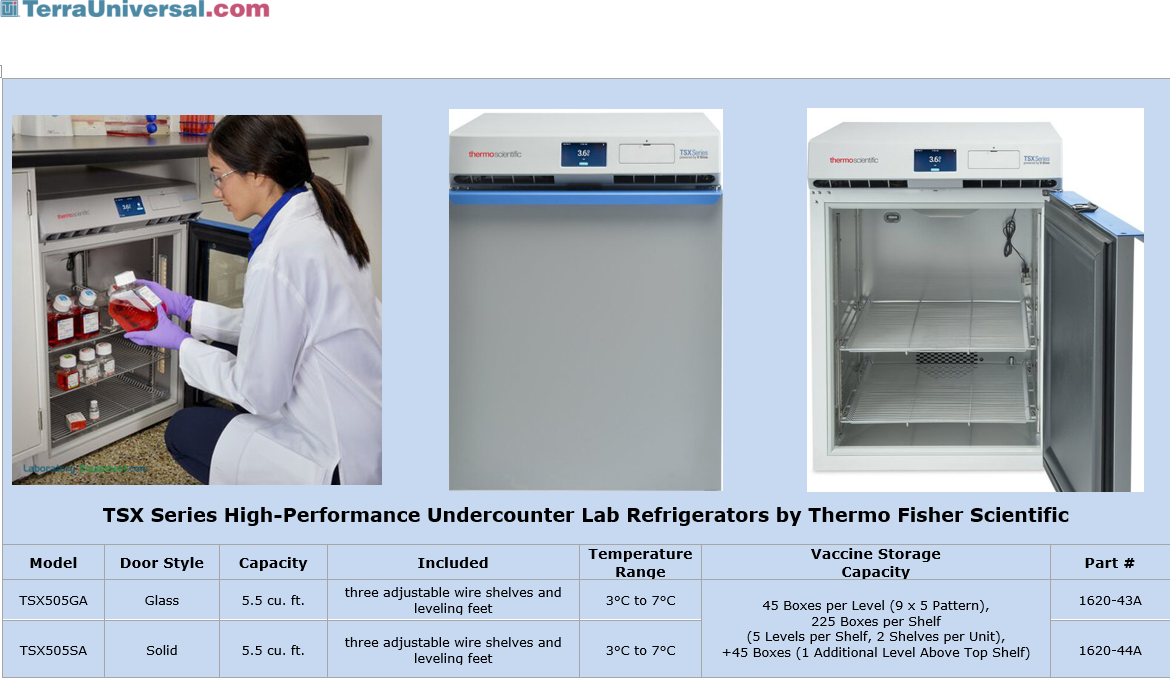 TSX Undercounter Refrigerators by Thermo Fisher Scientific