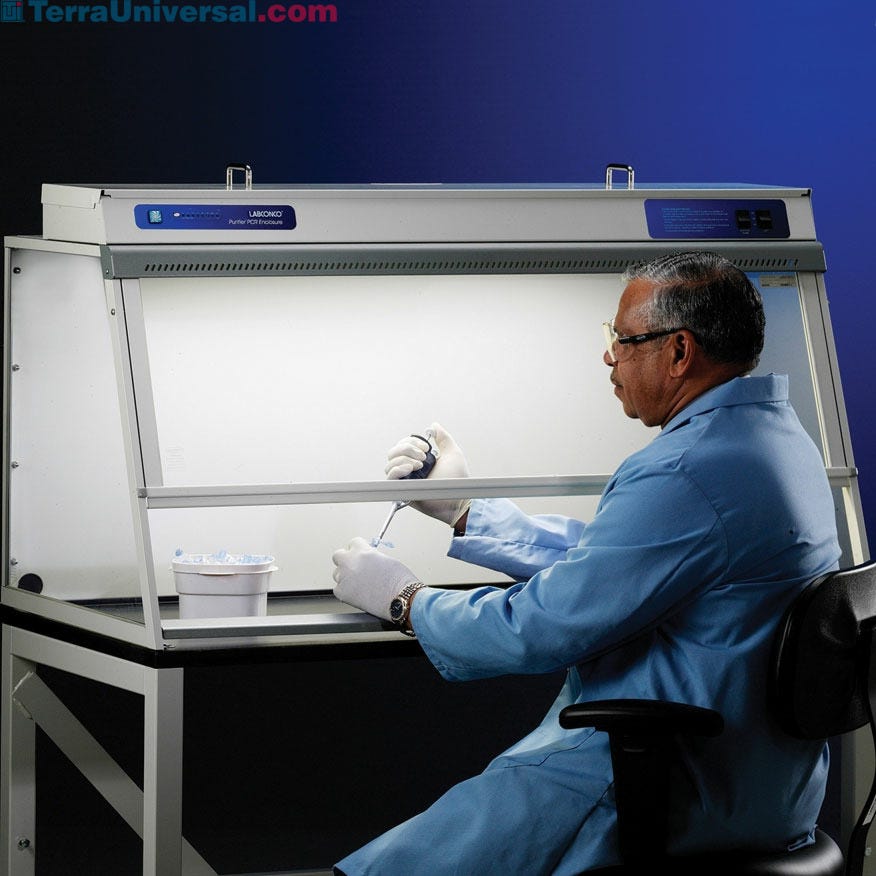 Fume Hood; Purifier PCR, 48" W x 27" D x 26" H, Labconco, 115 V 1524-37