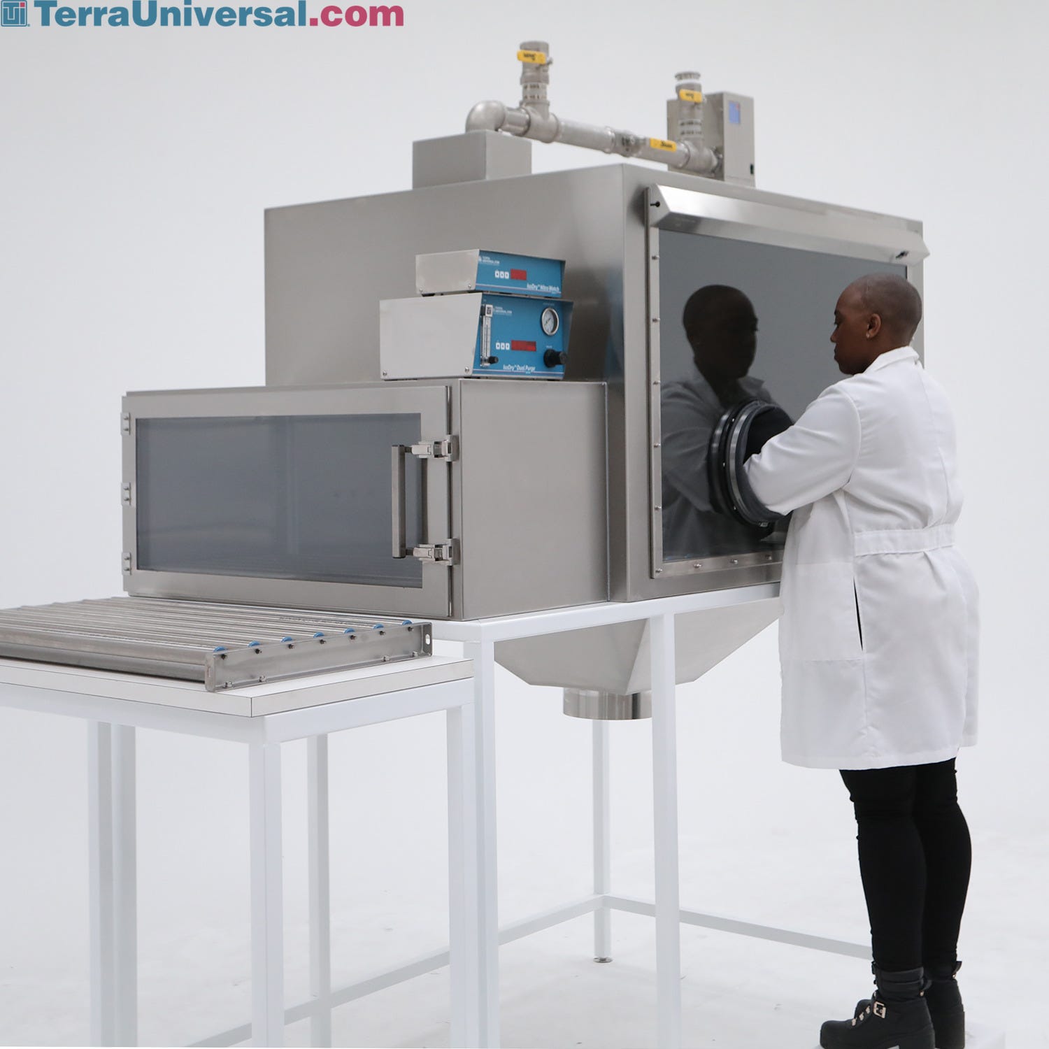 Gas-Purged Stainless Steel Glove Boxes