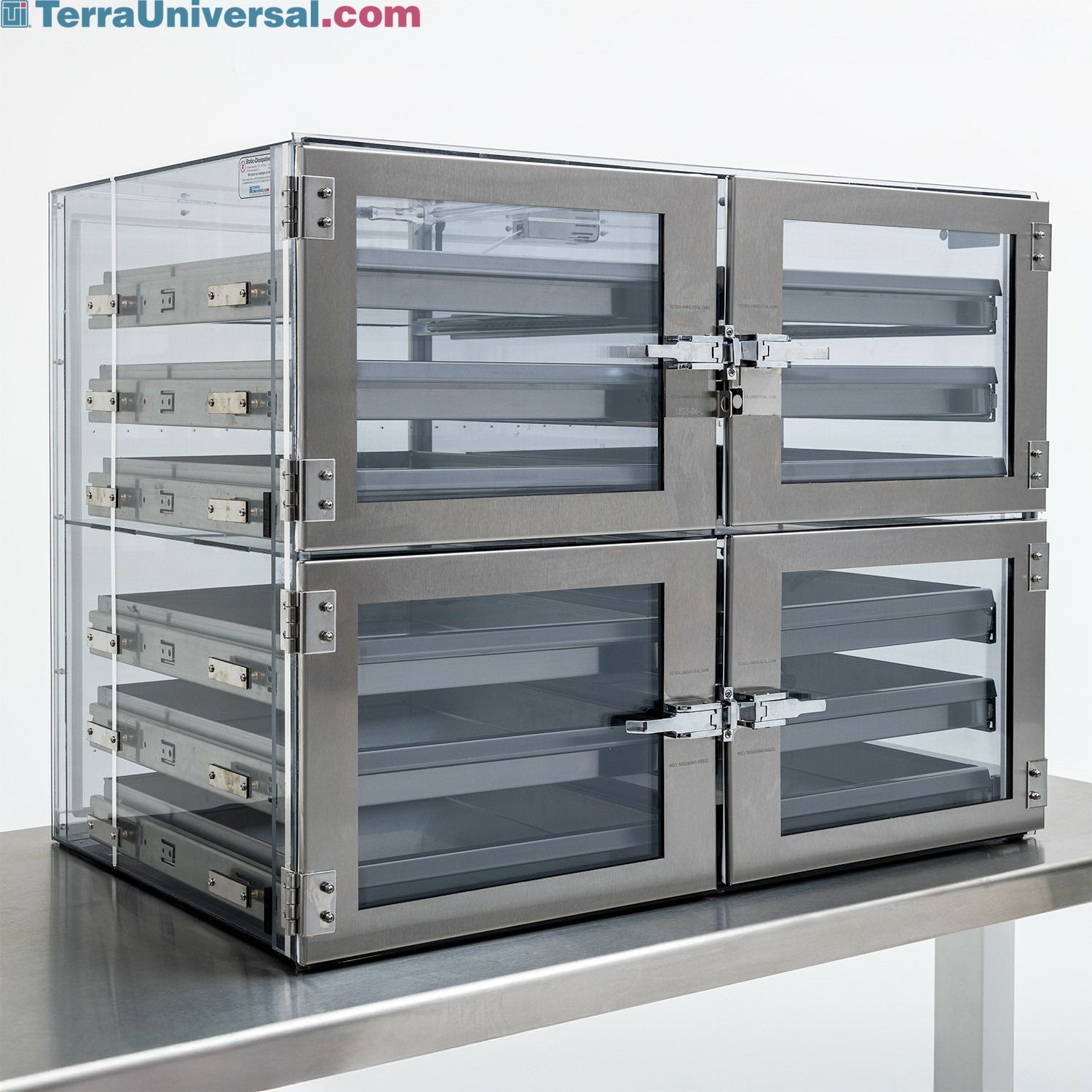 Desiccator Cabinets with Removable Sliding Trays