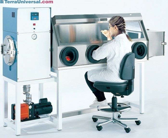 Gas-Purged Stainless Steel Glove Boxes