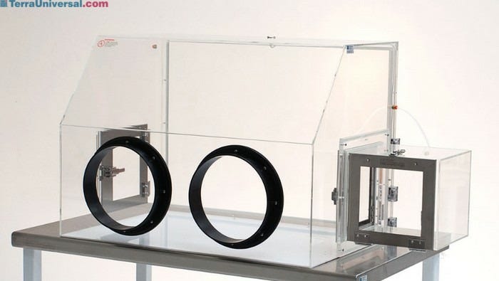 Gas-Purged Plastic Glove Box Isolators