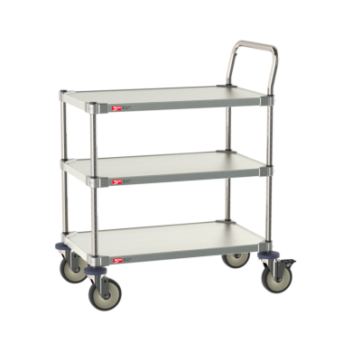 Type 316 All Stainless-Steel Cart, 3 Shelves, 18" W x 30" D InterMetro ...