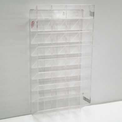 Holder; Safety Glasses, Acrylic, 13"W x 5.75"D x 26.375"H, 32 ...