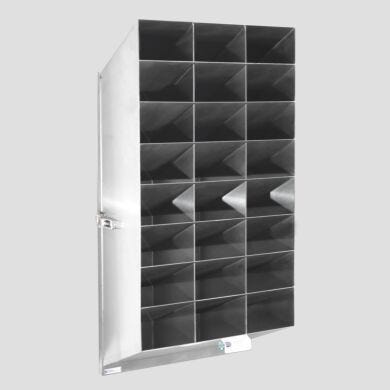 Holder; Safety Glasses, 304 SS, 10.1"W x 6.25"D x 26"H, 24 Comparents ...