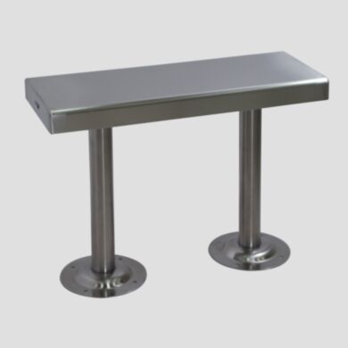 BioSafe Gowning Bench; 304 or 316 SS, SolidTop, 24" W x 9" D x 18" H ...