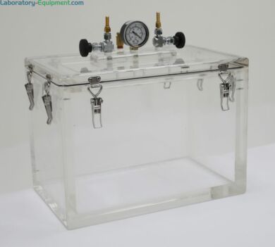 Vacuum Chamber; Benchtop, Acrylic, 12" W x 12" D x 12" H ID x 1"Thk ...