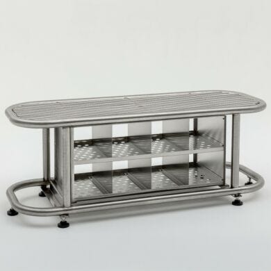 Gowning Bench; 304 Stainless Steel, Tubular Top, 72"W x 16"D x 19"H ...
