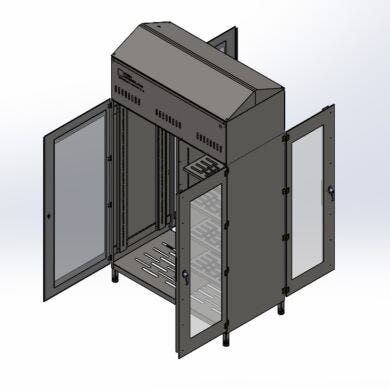 Double Sided Garment Cabinet with FFU; 304 SS, 52"W x 26.5"D x 94"H ...