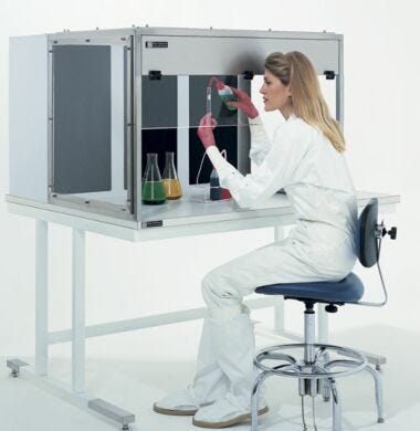 ValuLine Benchtop Ducted Exhaust Fume, Horizontal Flow