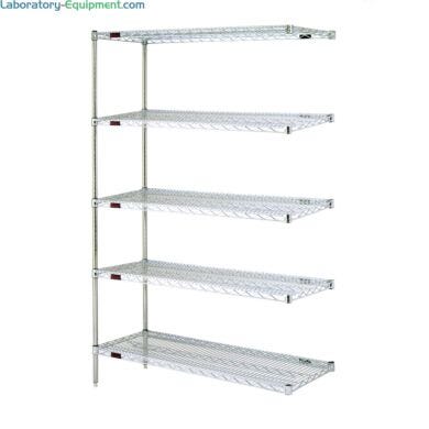 Pre-Configured Stainless Steel Wire Shelf Rack by Eagle; 5 Shelves, 60 ...