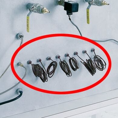 Feed-through, for power and data cables, installed in vacuum chamber ...