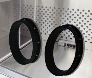 Glovebox Port; Polypropylene, 8" Diameter, Oval 1672-27