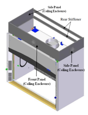 Three-sided Ceiling Enclosure Kit, 31.7" W x 6" D x 14" H | Terra Universal