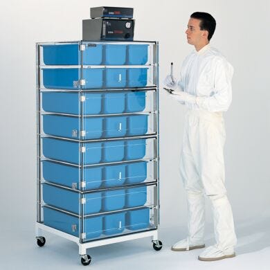 Tote Box; Nesting, Static-Dissipative, 23.5x 8.13 x 6 6002-97