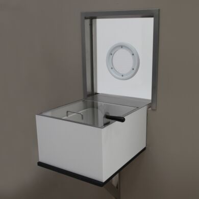 Transaction Window; 22"W x 37"H, Tempered Glass Window with BioSafe ...