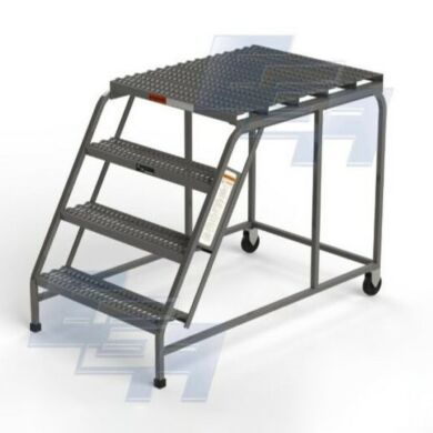 W039 4-Step Mobile Work Platform, Grip-Strut Tread, 30" Steps, EGA ...