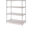 Wall Mount Shelving System; 48"W, Wire (Super Adjustable), Metroseal 3 ...