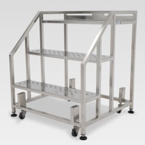 Stainless Steel Cleanroom Step Stairs and Work Platforms