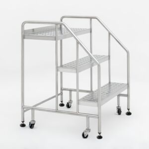 Stainless Steel Cleanroom Step Stairs and Work Platforms