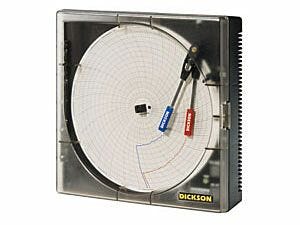 Temperature, Humidity and Dew Point Disk Chart Recorders