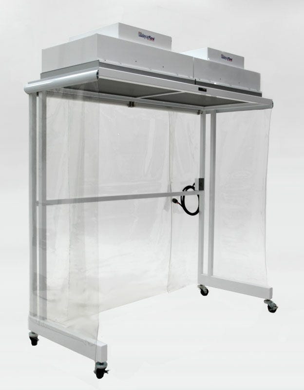 Hood; Portable CleanBooth, ISO 7, Vinyl, 78" W x 32" D x 82" H, 120 V ...