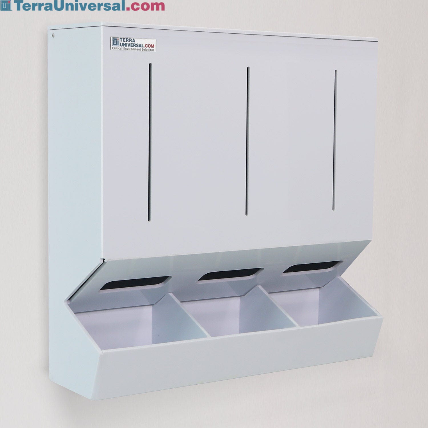 Dispenser; Glove, Polypropylene, 24" W x 8" D x 39" H, 3 Compartments ...