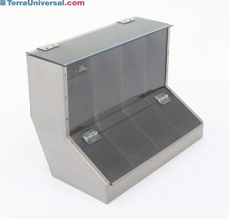 Dispenser; Small Parts, 304 SS, 17.5"W x 10.5"D x 13"H, 4 Comparents ...