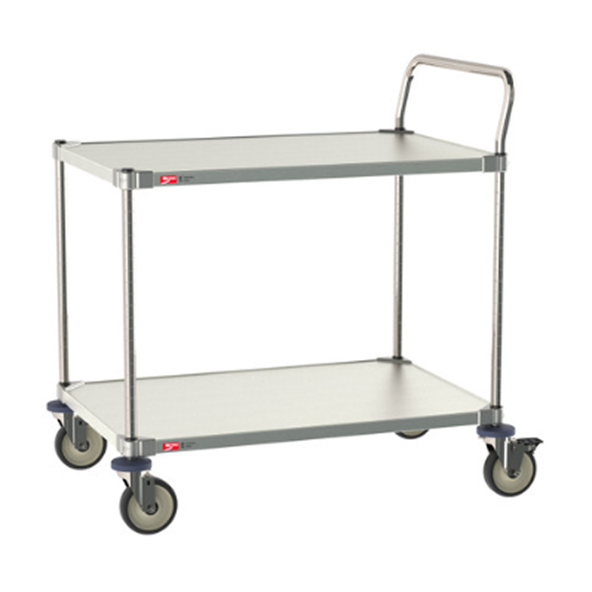 Type 316 All Stainless-Steel Cart, 2 Shelves, 24" W x 36" D InterMetro ...